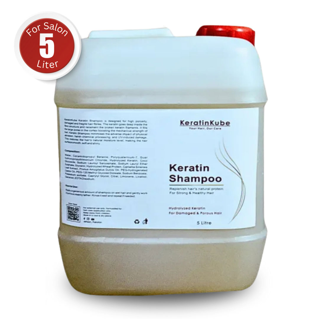 Keratin Shampoo 5 Liter Gallon for Salon - Keratin Kube | Dry, Damaged ...